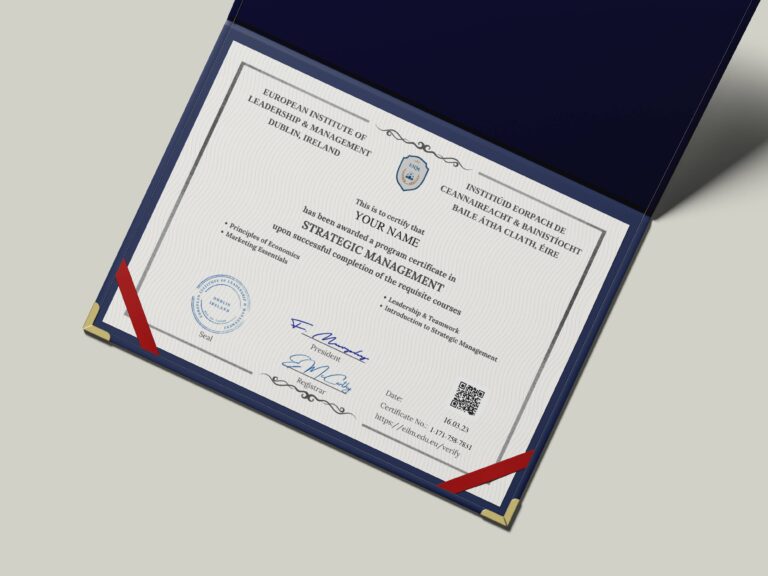 Program Certificate In Strategic Management - EILM.EDU.EU